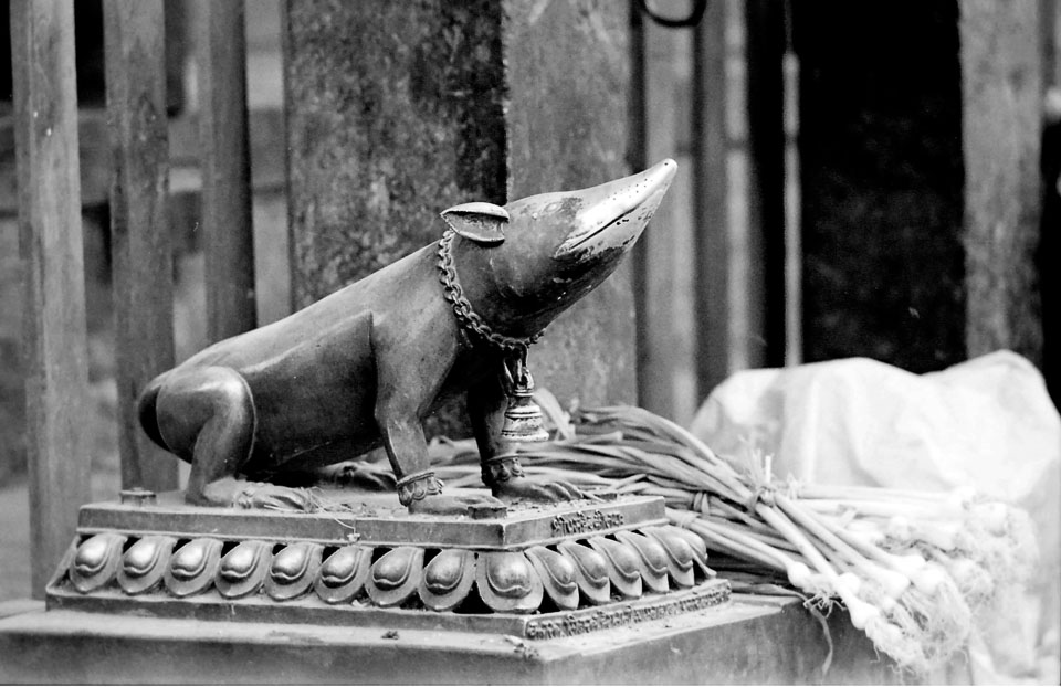 statue-in-front-of-maru-ganesh-temple-kathmandu-nepal-circa-1973 ...